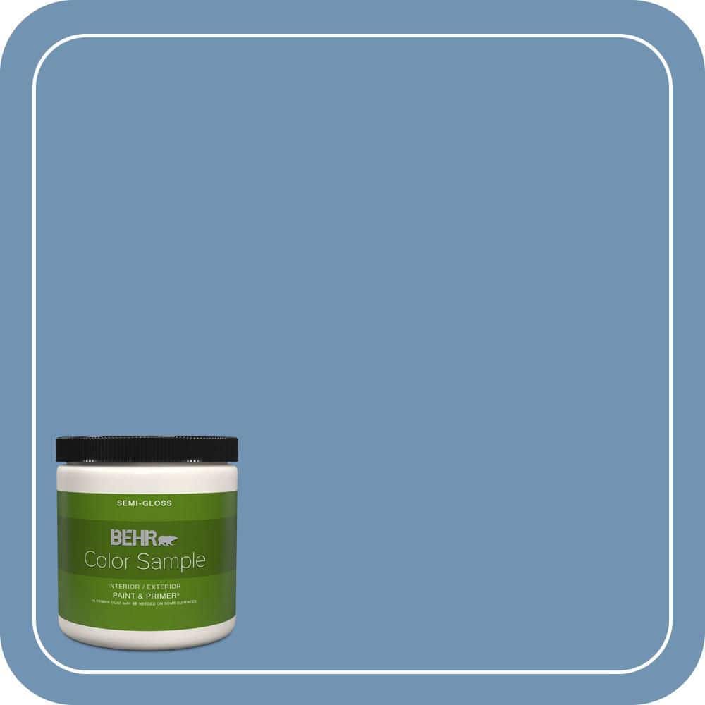 BEHR PREMIUM PLUS 8 oz. #T13-5 Belladonna Semi-Gloss Interior/Exterior ...