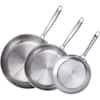 Cook N Home 8 in. /10 in. /12 in. Tri-Ply All Clad 18/10 Stainless ...