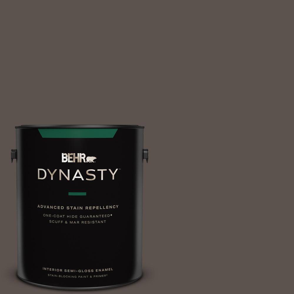 BEHR DYNASTY 1 gal. #MQ2-54 Gardeners Soil One-Coat Hide Semi-Gloss ...