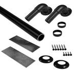 Aria Railing ADA Aluminum Pipe Rail and Return Kit in Black AADAPRBK ...