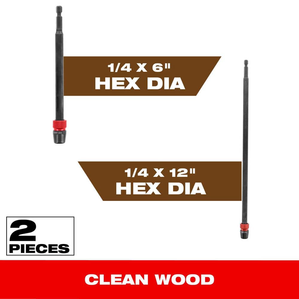 DIABLO 1/4 in. x 6 in. Universal Quick Release Extension and 1/4 in. x ...