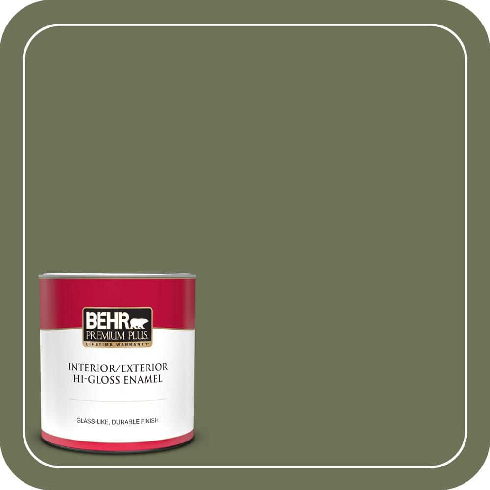 BEHR PREMIUM PLUS 1 qt. #MQ6-53 Herb Cornucopia Hi-Gloss Enamel ...