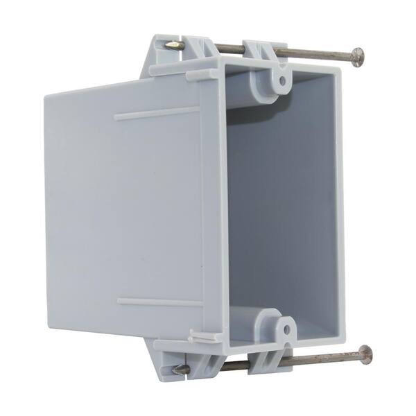 Cantex New Work 1-Gang 22 cu. in. Heavy Wall Nail-on Electrical Outlet ...