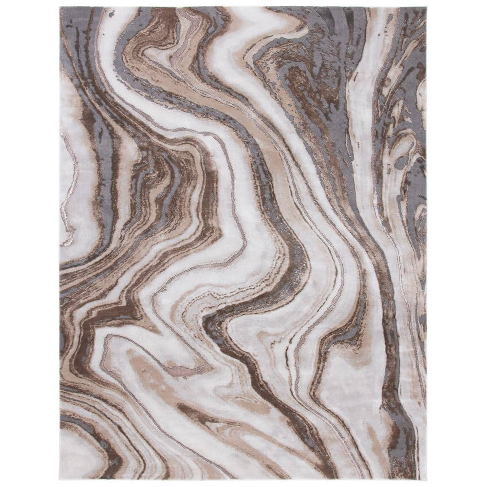 Reviews for SAFAVIEH Craft Gold/Gray 11 ft. x 15 ft. Marbled Abstract Area Rug | Pg 1 - The Home ...