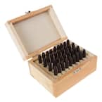 Stalwart 36-Piece Letter and Number Steel Punch Set with Wooden Case ...