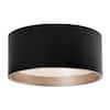 KUZCO Mousinni 18 in. 1 Light 48-Watt Black Integrated LED Flush Mount ...