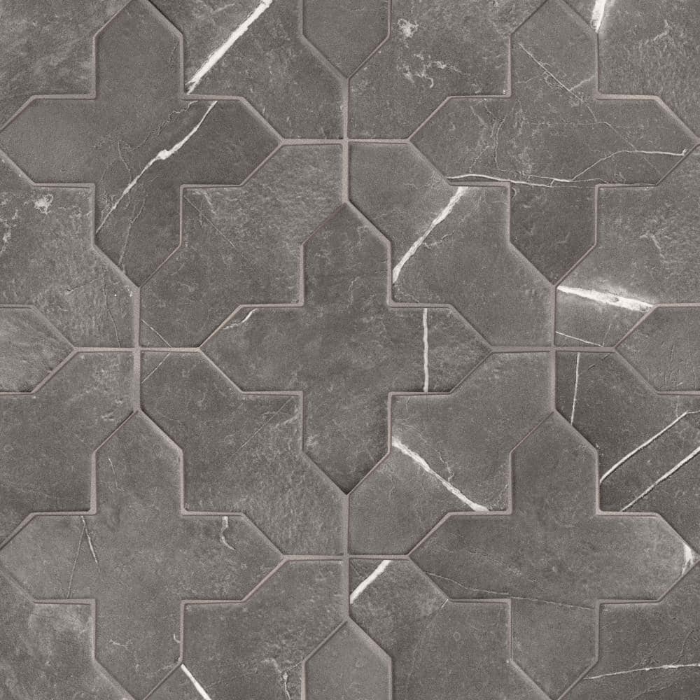 Merola Tile Istanbul Squire Shield Night with Night Cross 6 in. x 8-3/8 ...