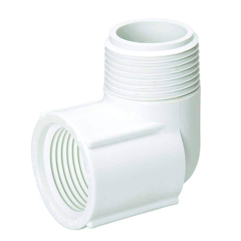 1 in. PVC Schedule 40 90-Degree MPT x FPT Street Elbow 412-010HC - The ...