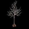 GERSON INTERNATIONAL 6.5 ft. Tall, Brown Wrapped, Snowy Tree with LED ...