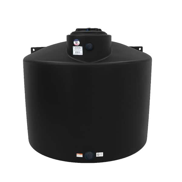 VPC 1550 Gal. Black Polyethylene Vertical Water Storage Tank 85-1550BK ...