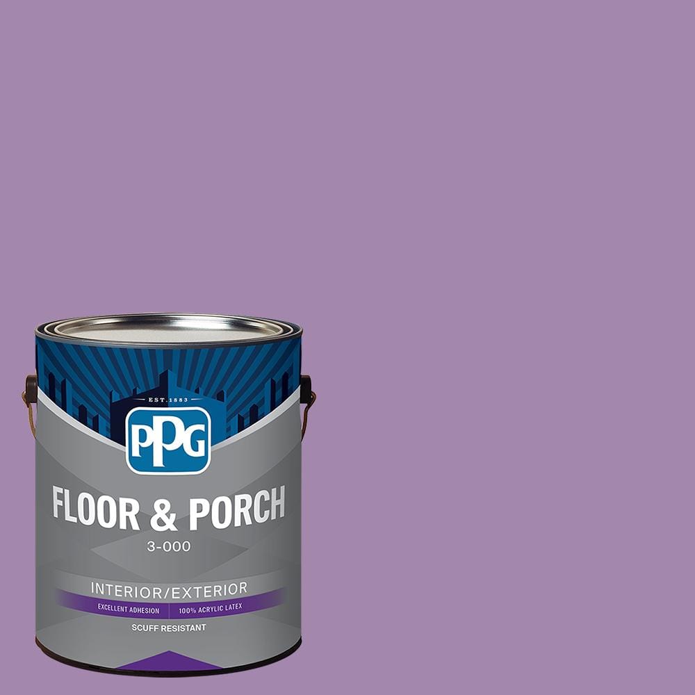 PPG 1 gal. PPG1176-5 Violet Eclipse Satin Interior/Exterior Floor and ...