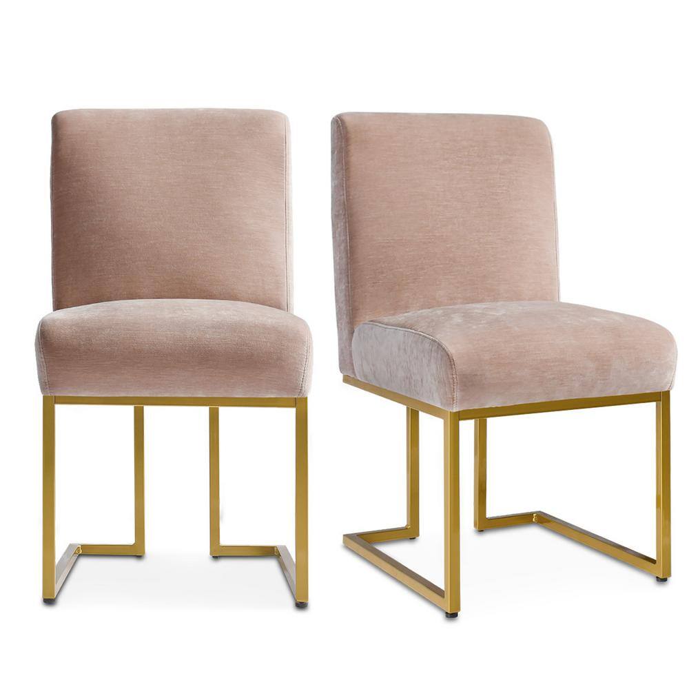 Elevens Velvet Sled Base Dining Chairs Blush (Set of 2) MASON-CHAIR ...