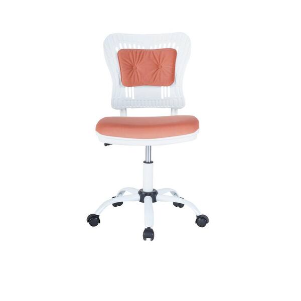 Silverpark Orange Mid-Back Upholstery Sponge Office Task Chairs with ...