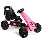 Costway Pink Go Kart Kids Ride On Car Pedal Powered 4 Wheel Racer Toy ...
