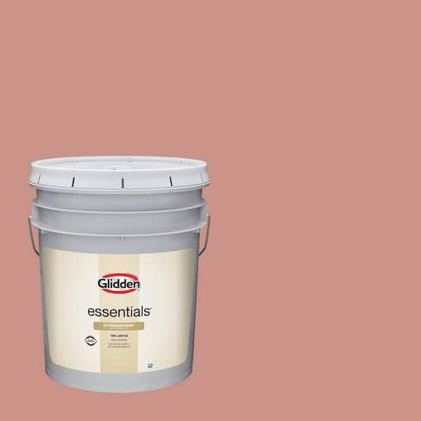 Glidden Essentials 5 gal. PPG1065-5 Long Weekend Flat Exterior Paint ...