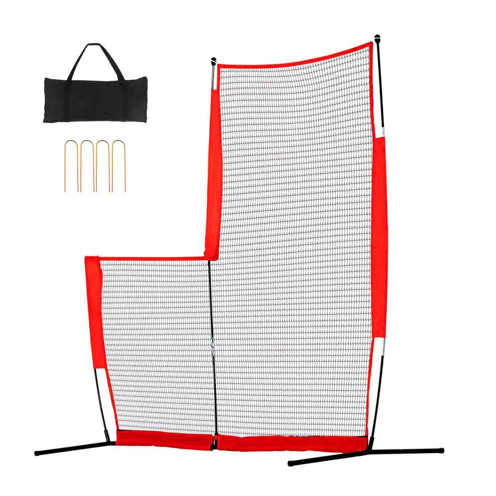 SVOPES L Screen Baseball Batting Cage, 7 x 7 ft. Softball and Baseball ...