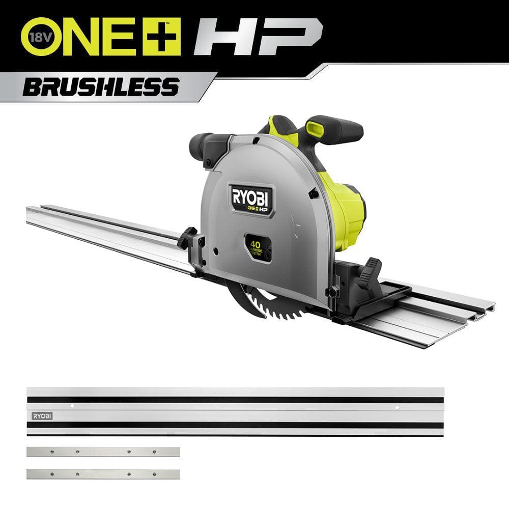 RYOBI ONE+ HP 18V Brushless Cordless 6-1/2 in. Track Saw (Tool Only ...