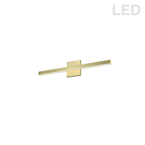 Dainolite Arandel 1.5 in. 1-Light Aged Brass LED Vanity Light Bar with ...