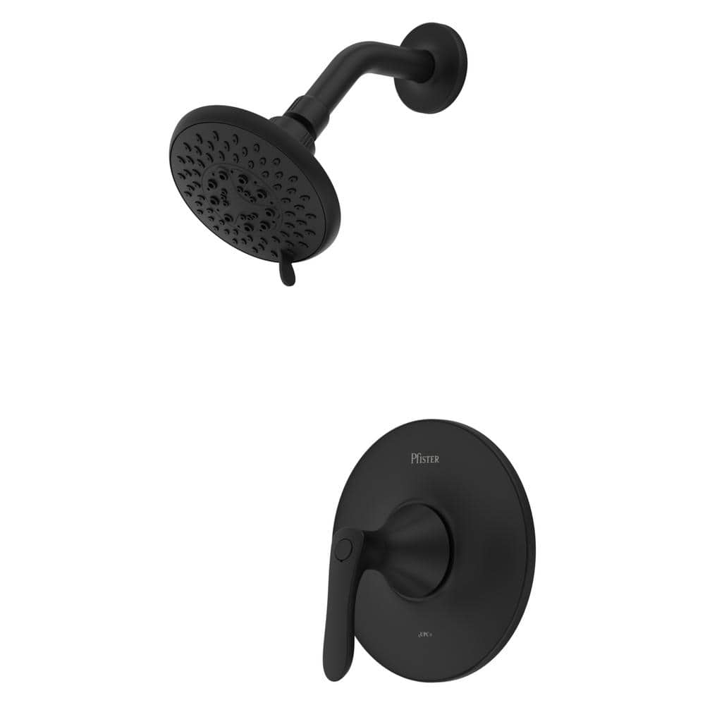 Pfister Weller 1-Handle Shower Only Trim Kit Matte Black LG89-7WRB ...