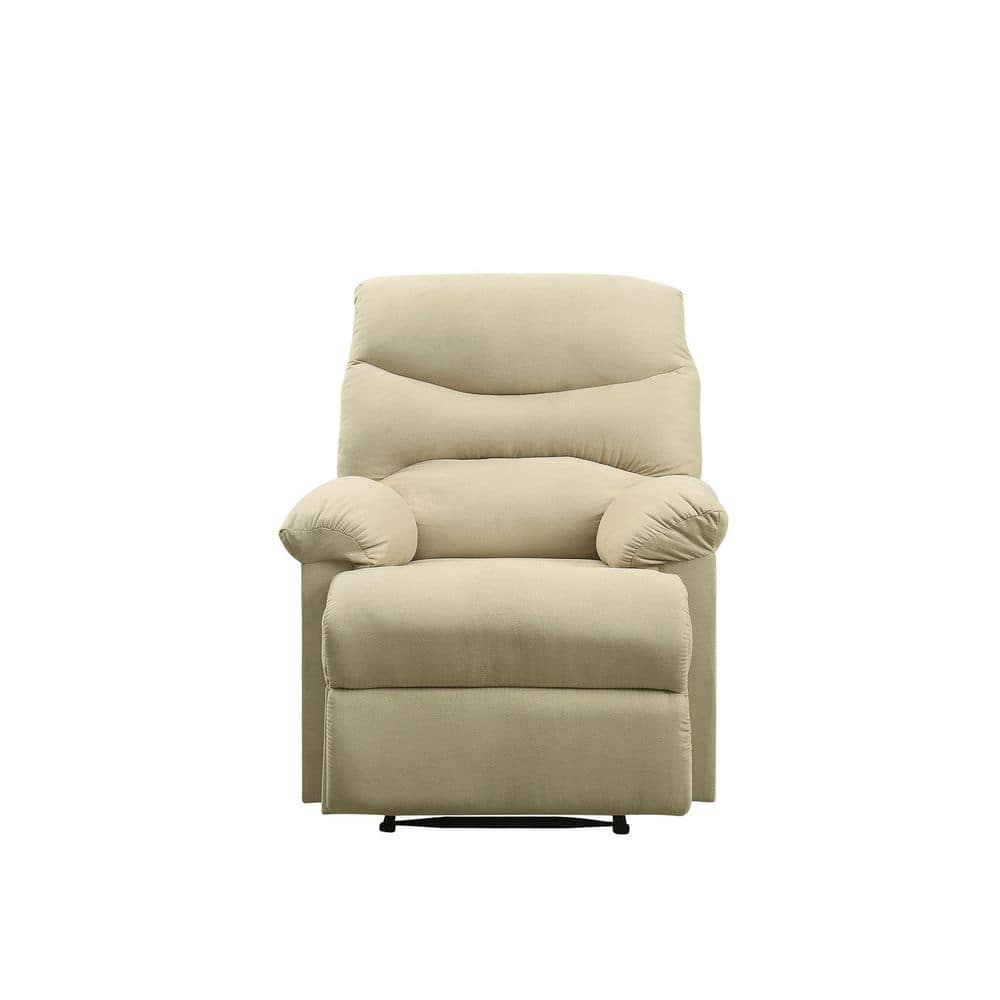 Noble House Lance Modern Beige Microfiber Upholstered Standard Recliner ...