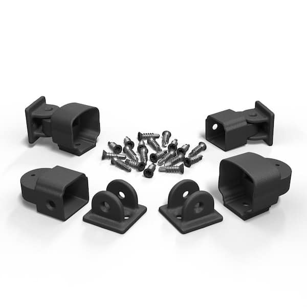 ULTRA MAX Adams Textured Black Aluminum Horizontal Angle Railing ...