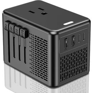 Lukyamzn Universal Travel Adapter Surge Protector 220v to 110v Voltage ...