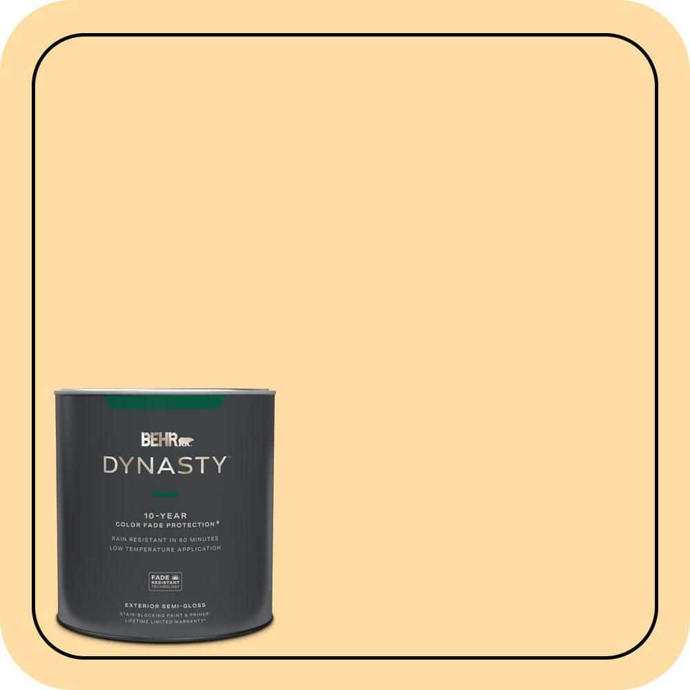 BEHR DYNASTY 1 qt. #300A-3 Melted Butter Semi-Gloss Exterior Stain ...