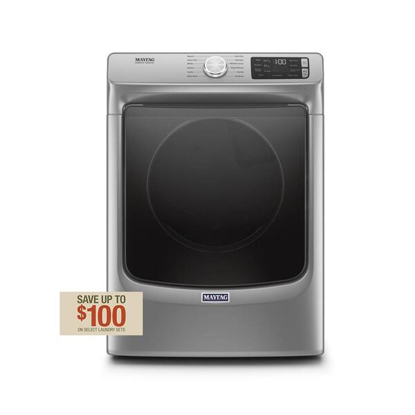 Maytag 7.3 cu. ft. 120 Volt Metallic Slate Stackable Gas Vented Dryer ...