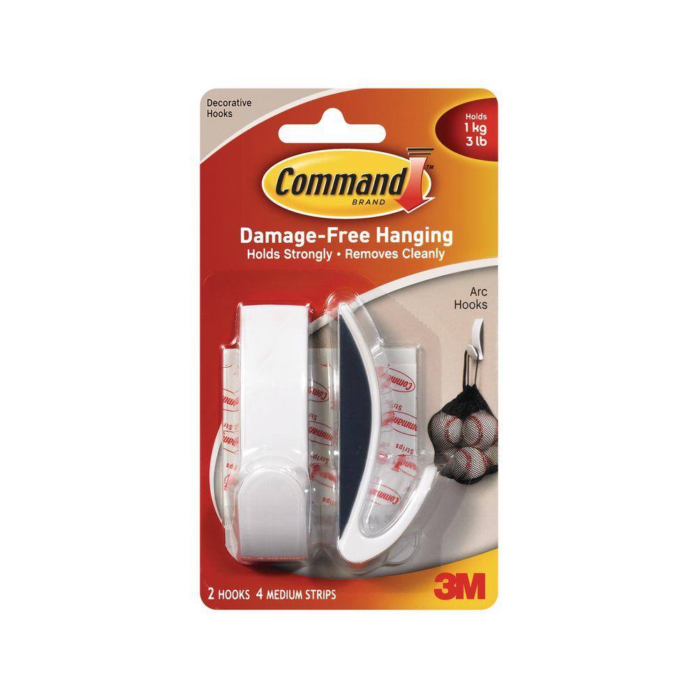 Command Medium Arc Hooks (4-Pack) 17085N - The Home Depot