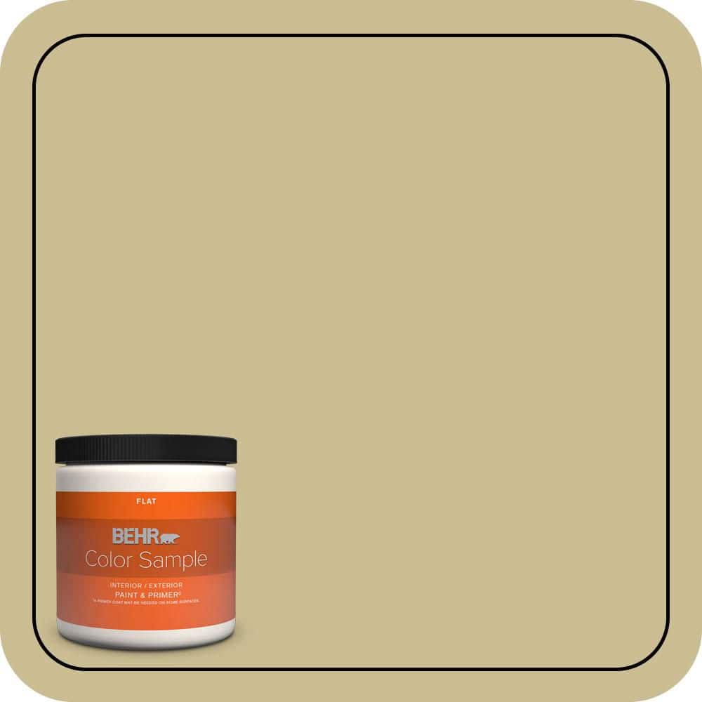 BEHR PREMIUM PLUS 8 oz. #M330-4 Morning Tea Flat Interior/Exterior ...