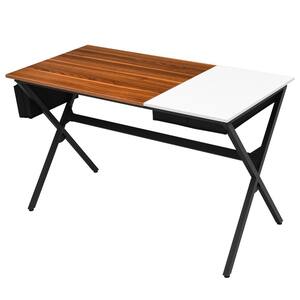 AFI 24 in. Rectangular Walnut 1 Drawer Computer Desk with Solid Wood ...