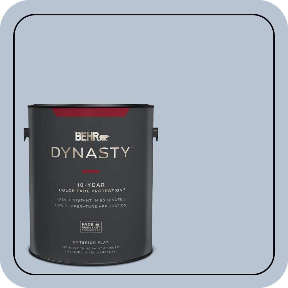 BEHR DYNASTY 1 gal. #590E-3 Hyacinth Tint Flat Exterior Stain-Blocking ...