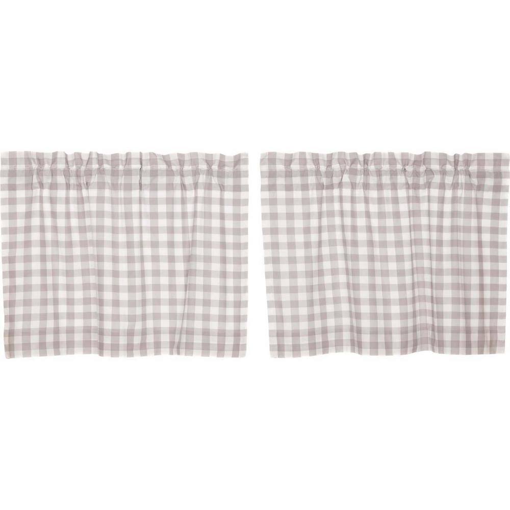 VHC BRANDS Annie Buffalo Check Gray White 36 in. W x 24 in. L Cotton ...
