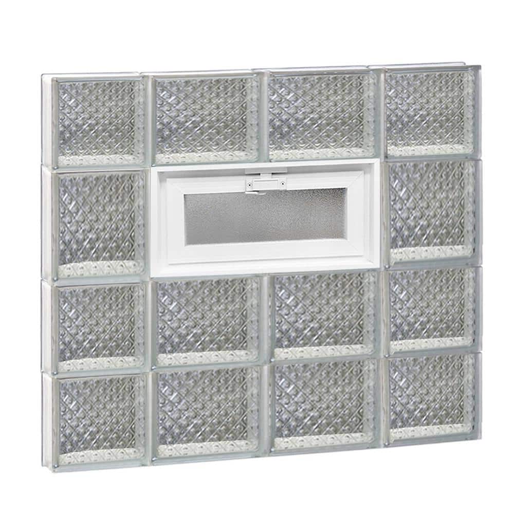 Clearly Secure 27 in. x 25 in. x 3.125 in. Frameless Diamond Pattern ...