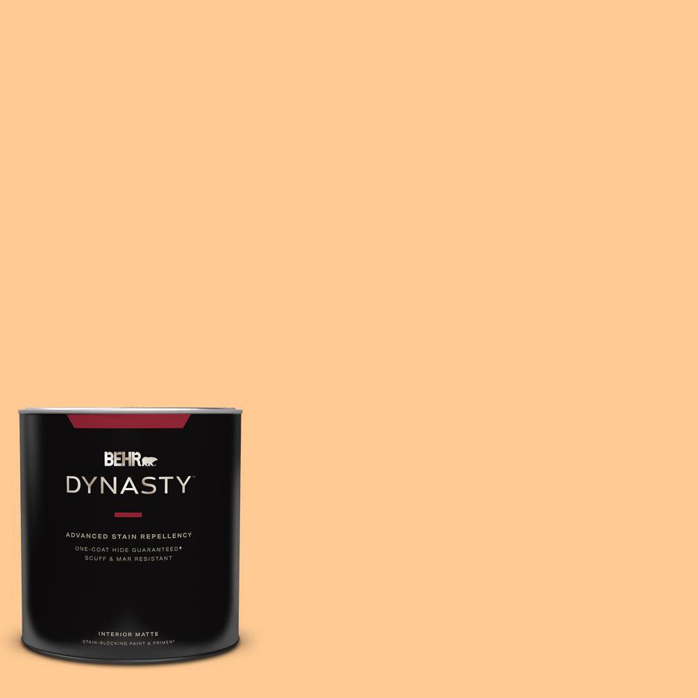 BEHR DYNASTY 1 qt. #280B-4 Apricot Light Matte Interior Stain-Blocking ...