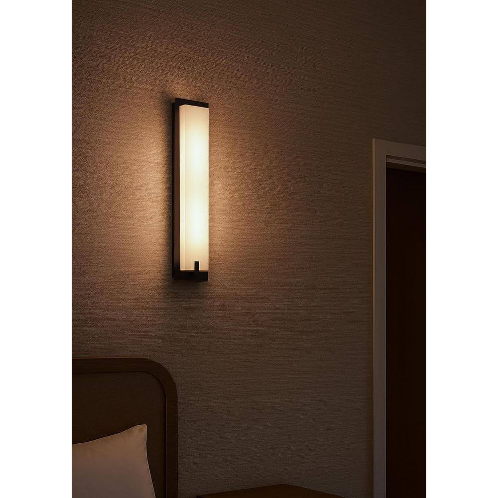 AFX Sinclair Transitional 1-Light Black Dimmable Wall Sconce with ...