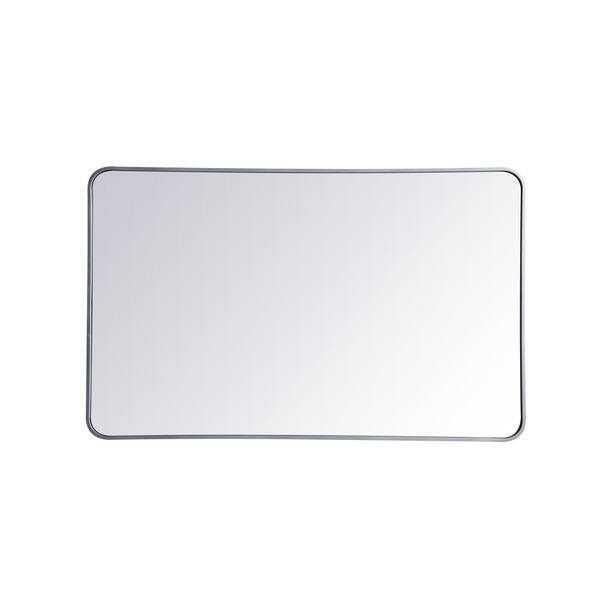 Timeless Home 30 in. W x 48 in. H Modern Soft Corner Metal Rectangle ...