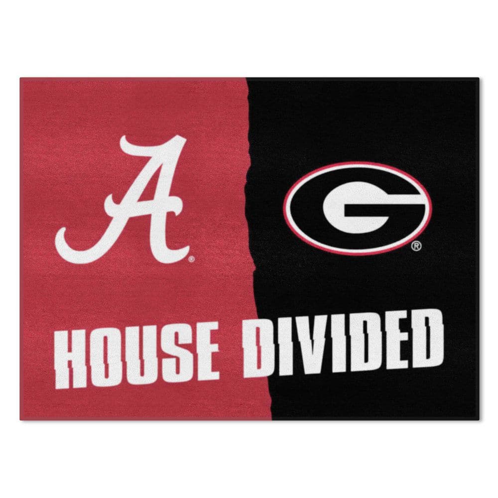 FANMATS NCAA House Divided - Alabama / Georgia 33.75 in. x 42.5 in ...