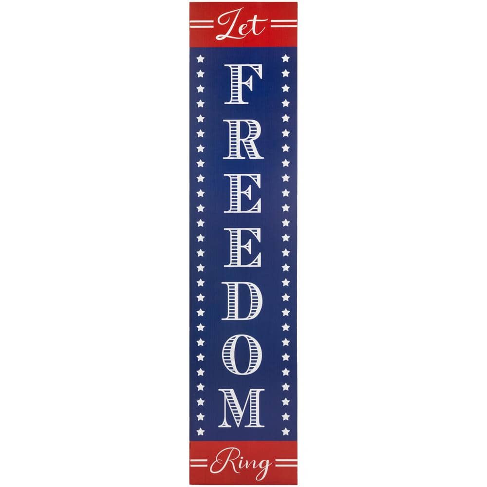 Northlight 36 in. Let Freedom Ring Patriotic Wooden Porch Board Sign ...