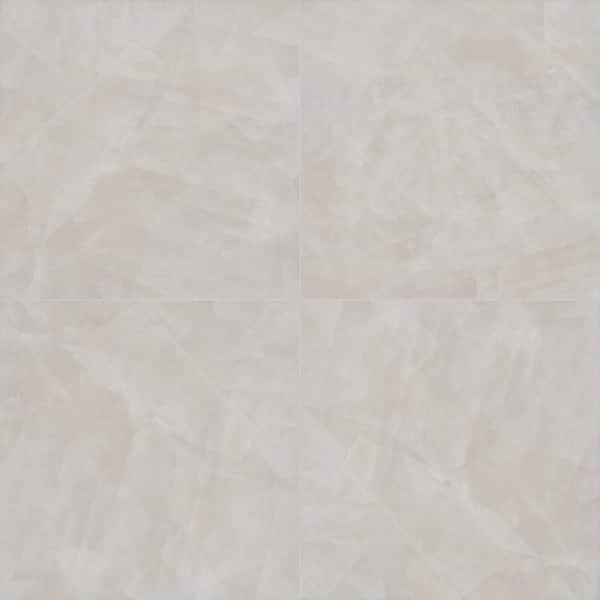 MSI Titanium Mist 17 in. x 17 in. Glossy Ceramic Marble Look Floor and ...