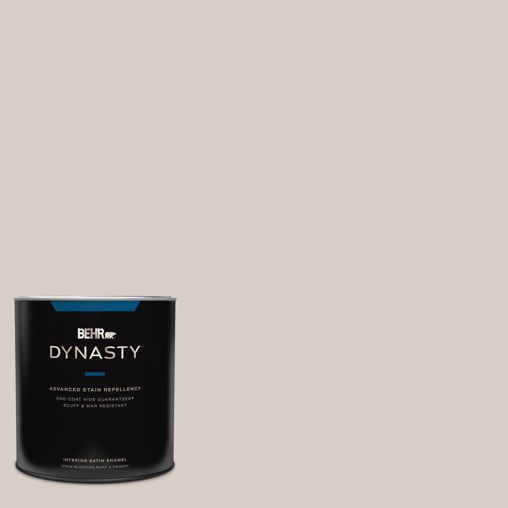 BEHR DYNASTY 1 qt. #MQ3-06 Granite Dust One-Coat Hide Satin Enamel ...
