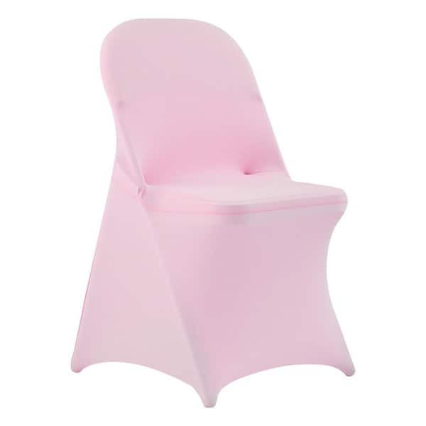 SKYSHALO Pink Chair Covers, Polyester Spandex Chair Cover, Stretch ...