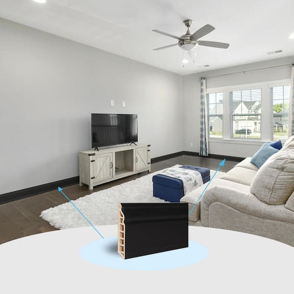 Black Modern Home Baseboard Trim Black Cabinets With Black Base Trim