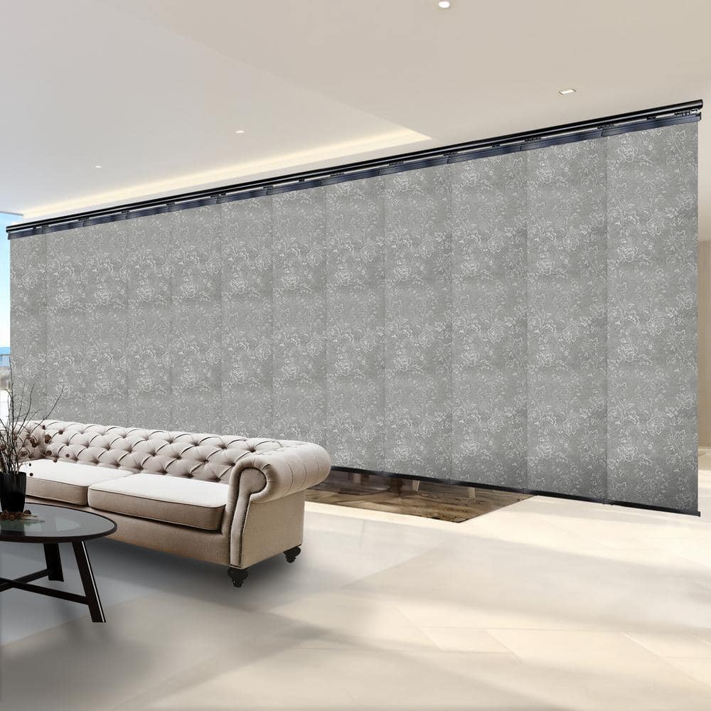 EMOH Jasmine 140 in. x 260 in. W x 94 in. L Adjustable 12-Panel, Black ...