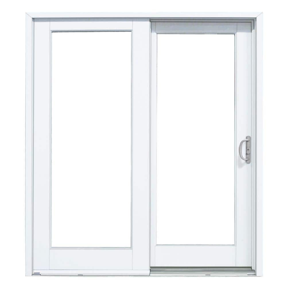 MP Doors 60 in. x 80 in. Smooth White Right-Hand Composite PG50 Sliding ...