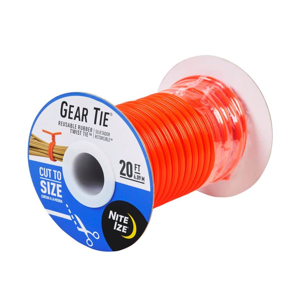 Nite Ize Gear Tie 20 Foot Spool-Bright Orange GTSS20-31-R9D1 - The Home ...