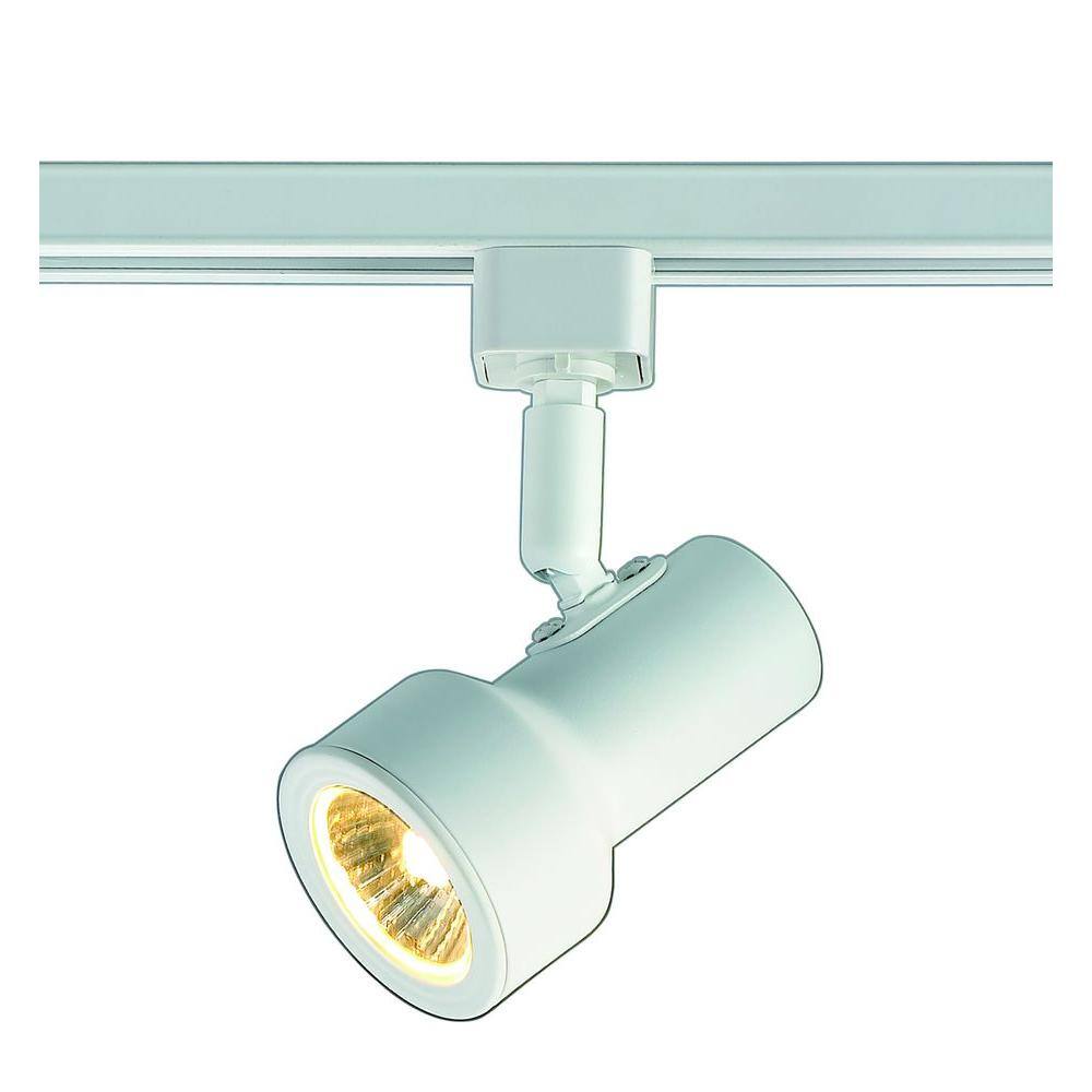 Commercial Electric 1-Light White Mini Step Linear Track Lighting Head ...