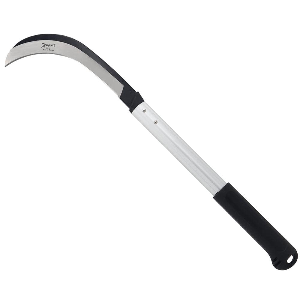 ZENPORT Harvest Sickle 9 in. Blade 145 in. Carbon Steel Blade/Aluminum ...