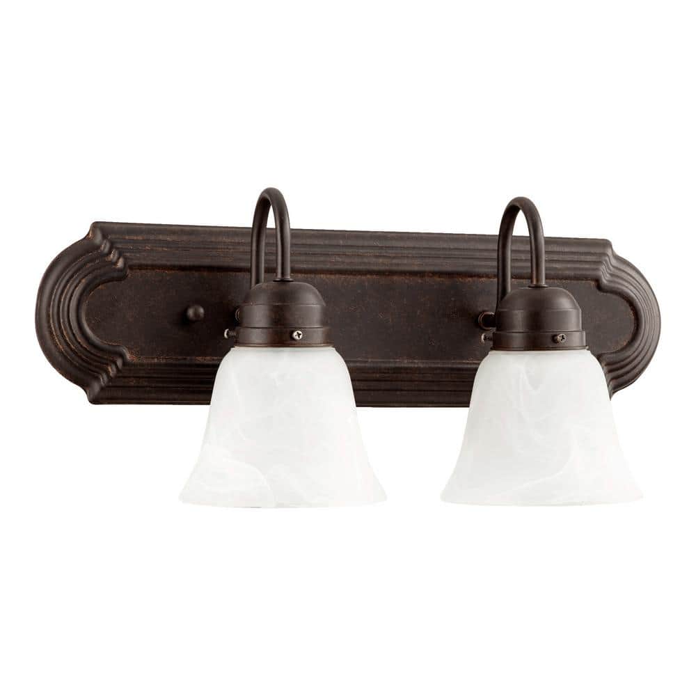 Quorum INTERNATIONAL Traditional 18 in. W 2-Lights Toasted Sienna ...