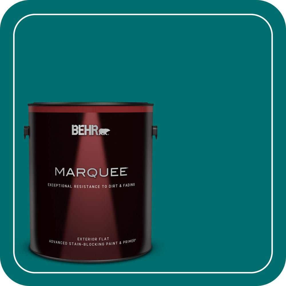 BEHR MARQUEE 1 gal. #P460-7 Caribbean Current Flat Exterior Paint ...